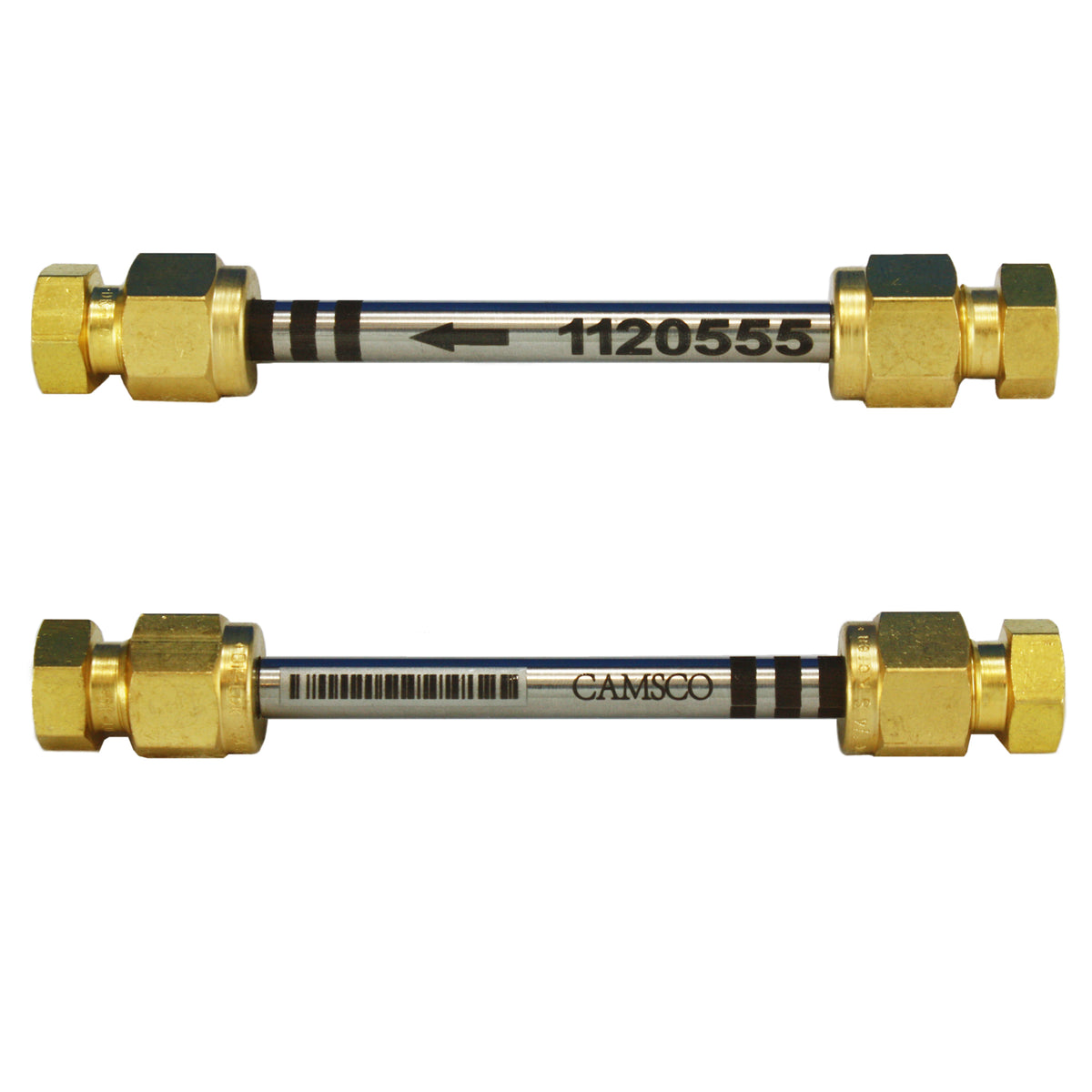 1/4" x 3.5" Stainless Steel Tube - Brass Compression Caps – Camsco