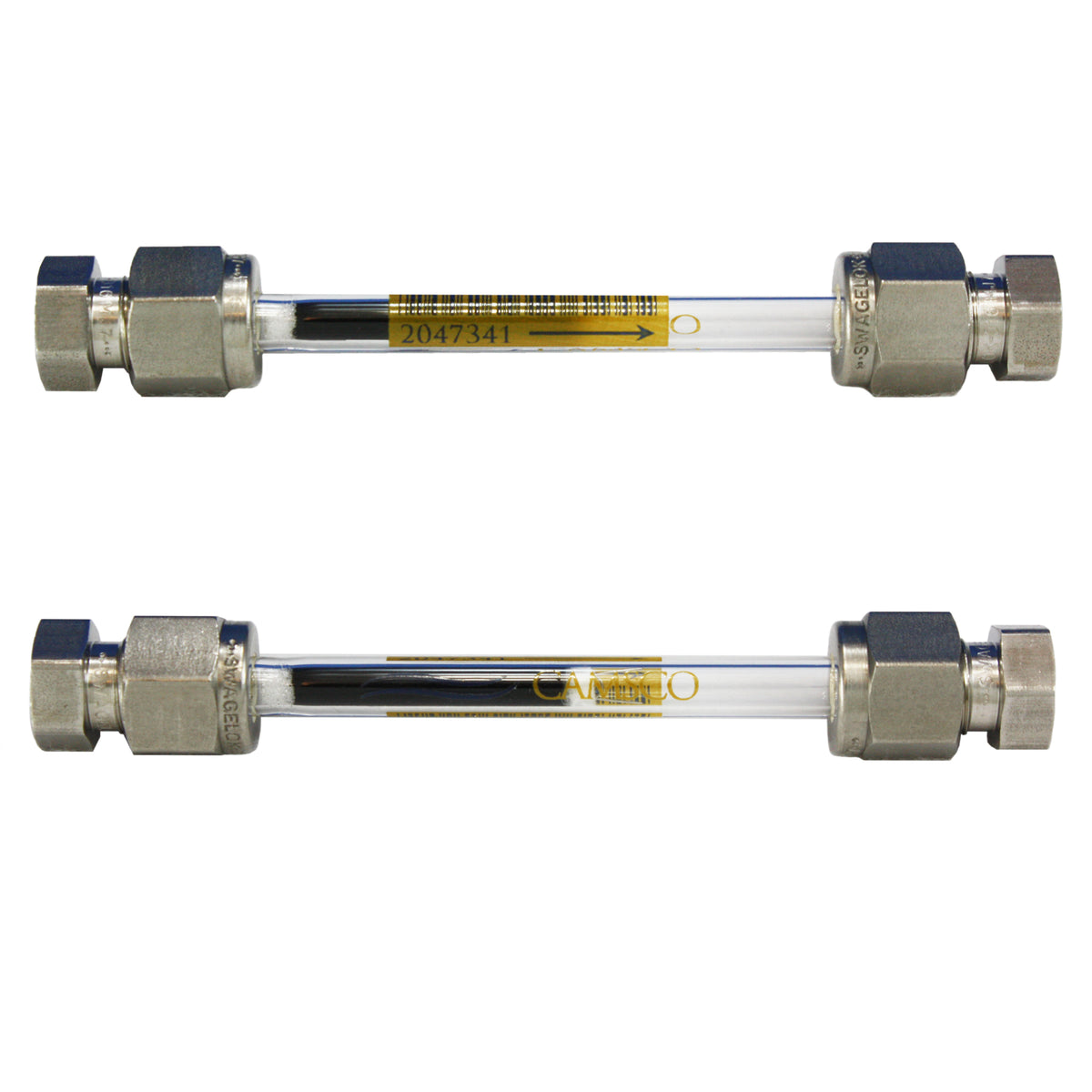 1/4" x 3.5" Glass Tube - Stainless Steel Compression Caps – Camsco