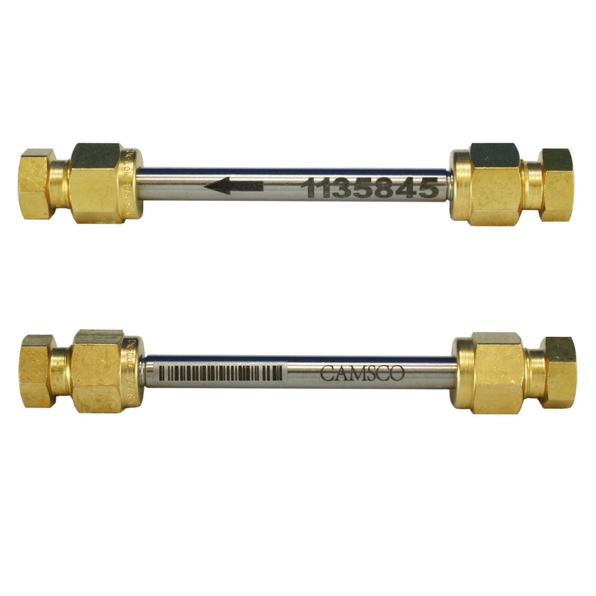 1/4" x 3.5" Stainless Steel Tube - Brass Compression Caps – Camsco